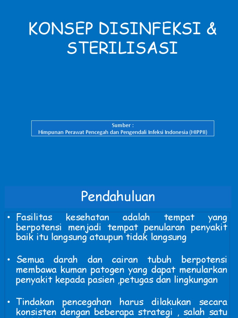Disinfeksi dan Sterilisasi Peralatan Kesehatan | PDF