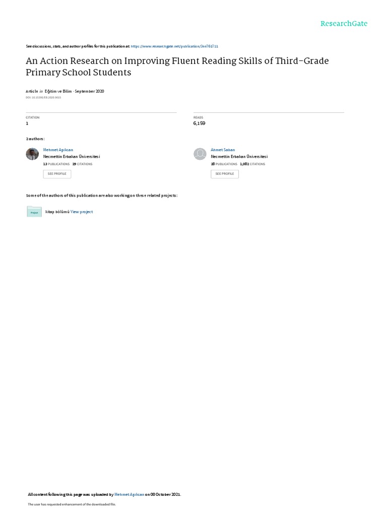 An Action Research On Improving Fluent Reading Ski | PDF | Fluency ...