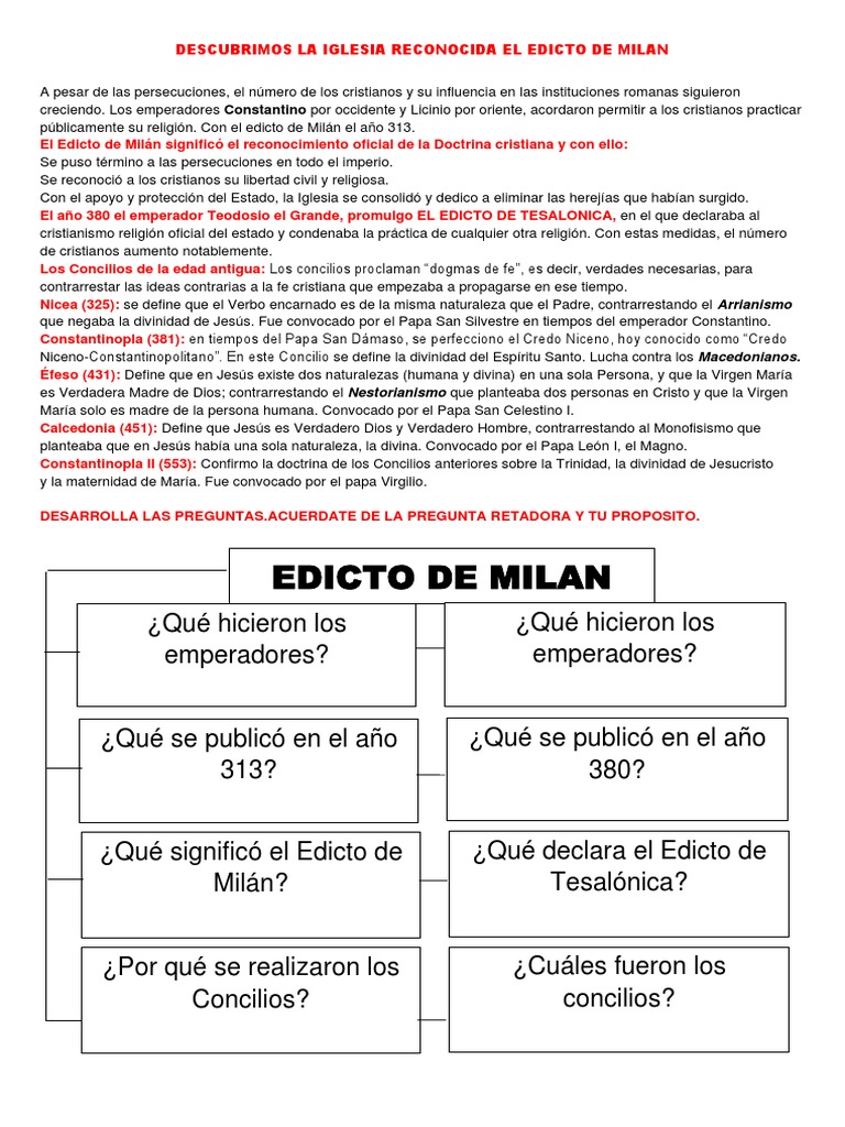 3 . - El Edicto de Milan-Constantino y Teodocio | PDF | Teología sistemática | Dios en el ...