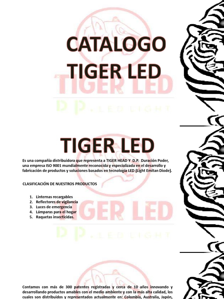 Catalogo Tiger Led 2021 Agosto2 | PDF | Diodo emisor de luz | Linterna