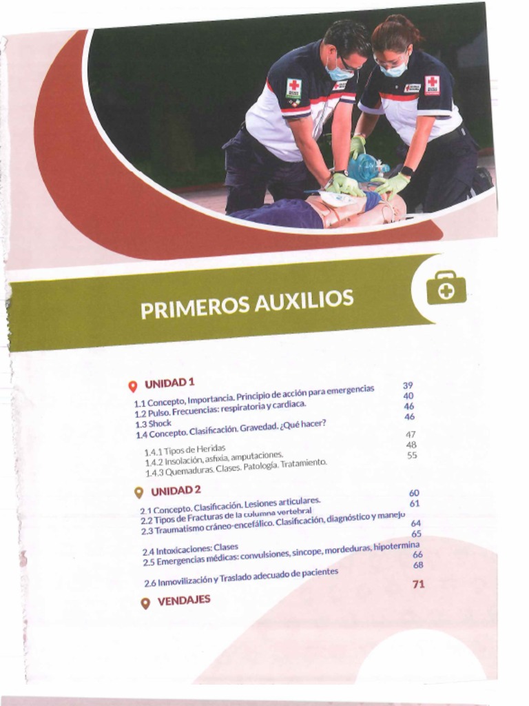folleto PRIMEROS AUXILIOS | PDF