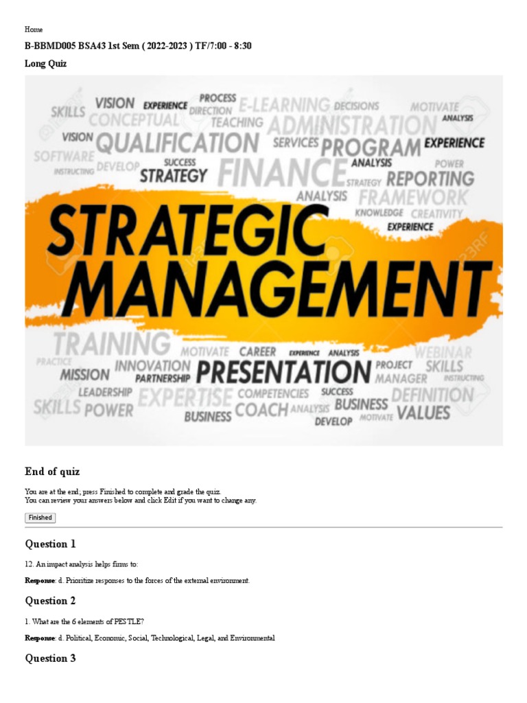 BBMD Long Quiz | PDF