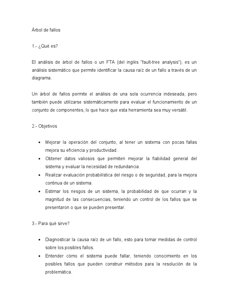 Árbol de Fallos | PDF