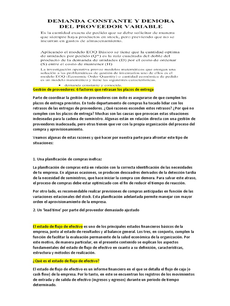 Gestión de Proveedores | PDF | Planificación | Business