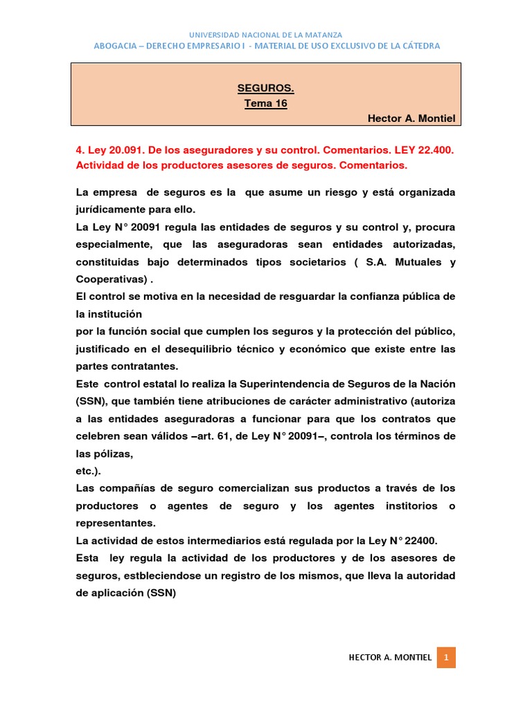 Ley de Seguros Comentada | PDF | Póliza de seguros | Seguro