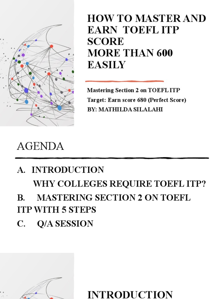 How To Master and Earn Toefl Itp Score More Than 600 Easily | PDF ...