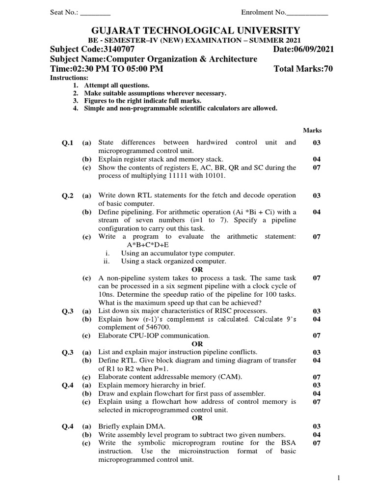 Be Summer 2021 | PDF | Digital Electronics | Computing