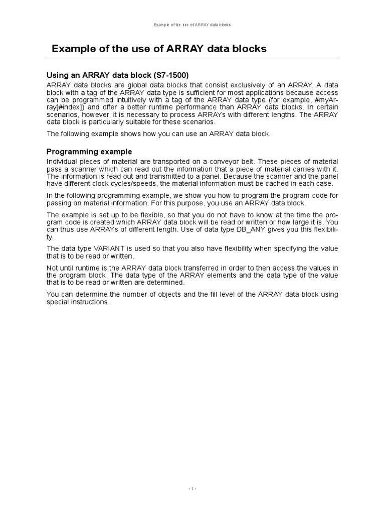 Contoh Penggunaan Array Dan Data Blok | Download Free PDF | Subroutine | Array Data Structure