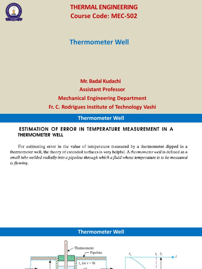 Thermometer Well | PDF | Computers | Technology & Engineering