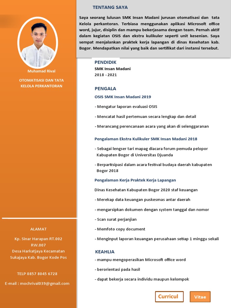 Konsep CV | PDF | Karier & Perkembangan | Pengelolaan Keuangan & Uang