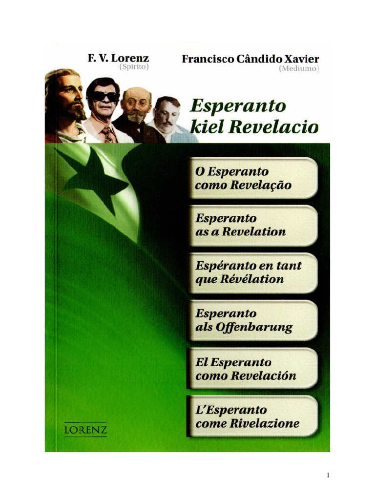 Chico Xavier Esperanto Como Revelação Francisco V Lorenz IDE 1976 | PDF ...