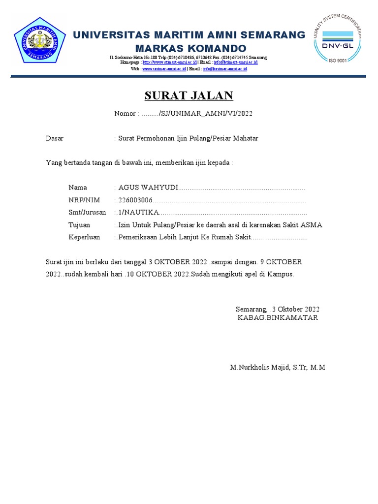 Format Surat Jalan | PDF