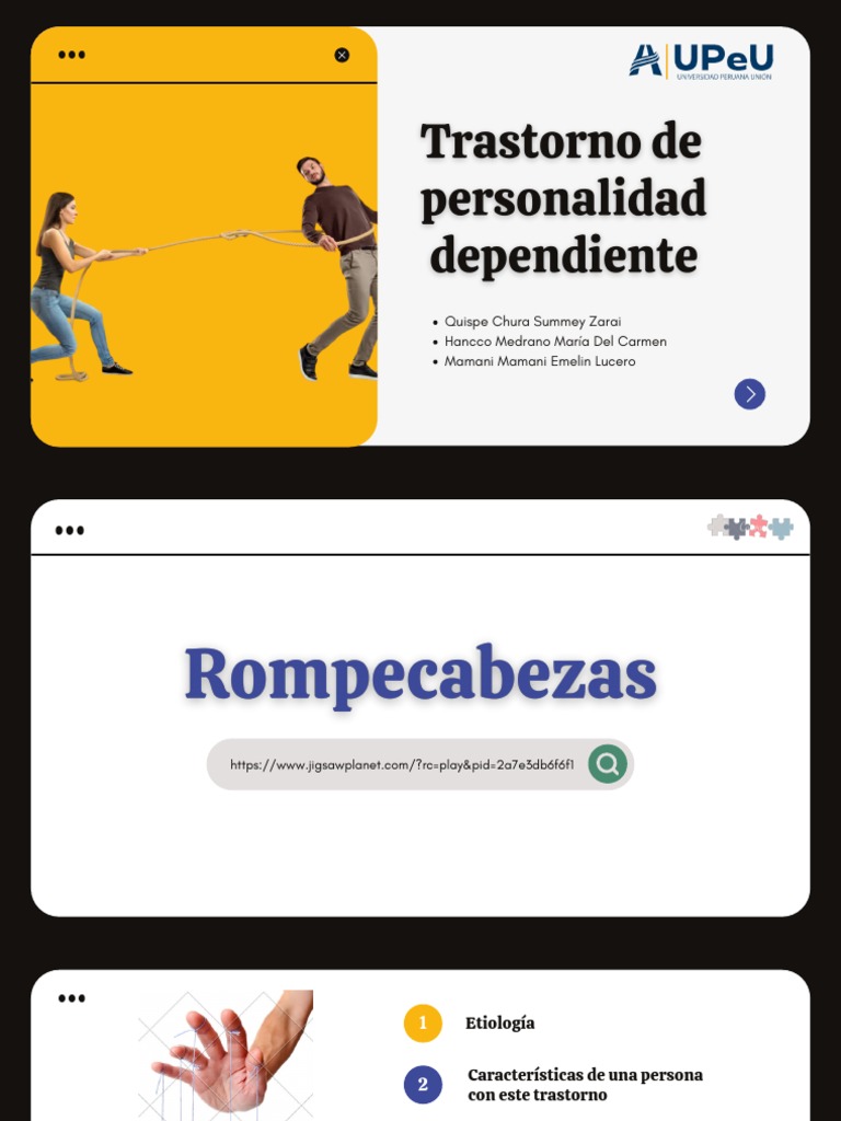 Trastorno de Personalidad Dependiente | PDF | Trastorno mental | Ansiedad