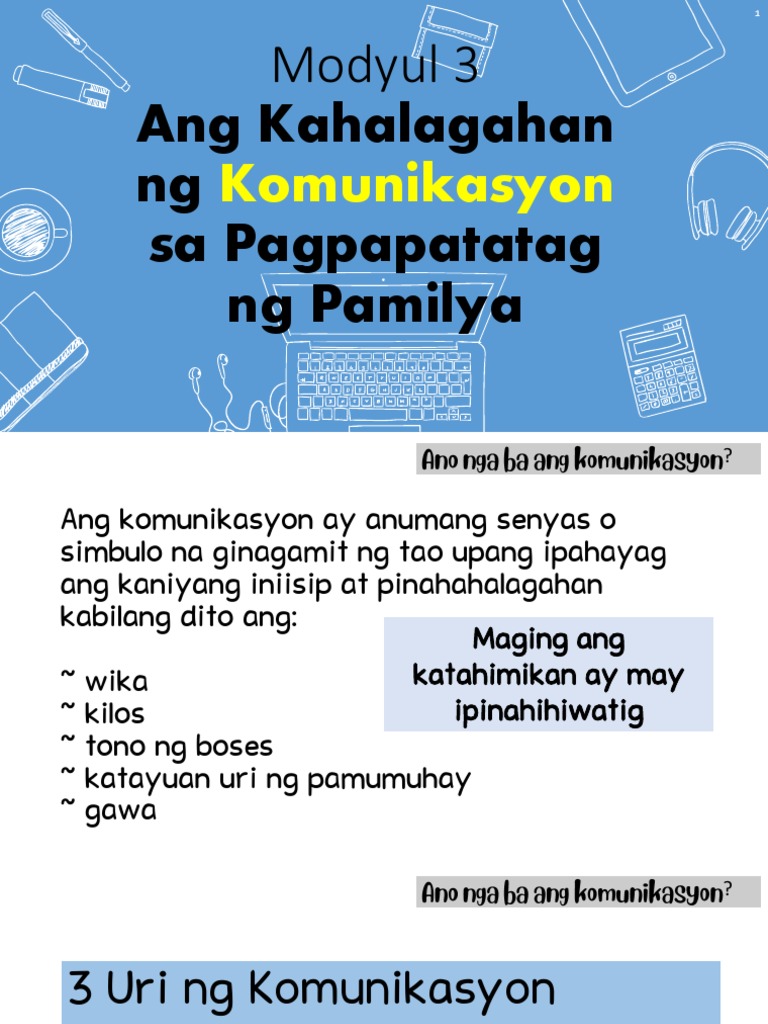 Esp8 Modyul3 Komunikasyon-Sa-Pamilya | PDF