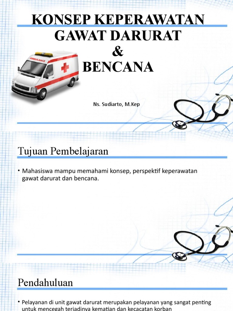 Konsep Keperawatan Gawat Darurat Dan Bencana Pertemuan 1 | PDF