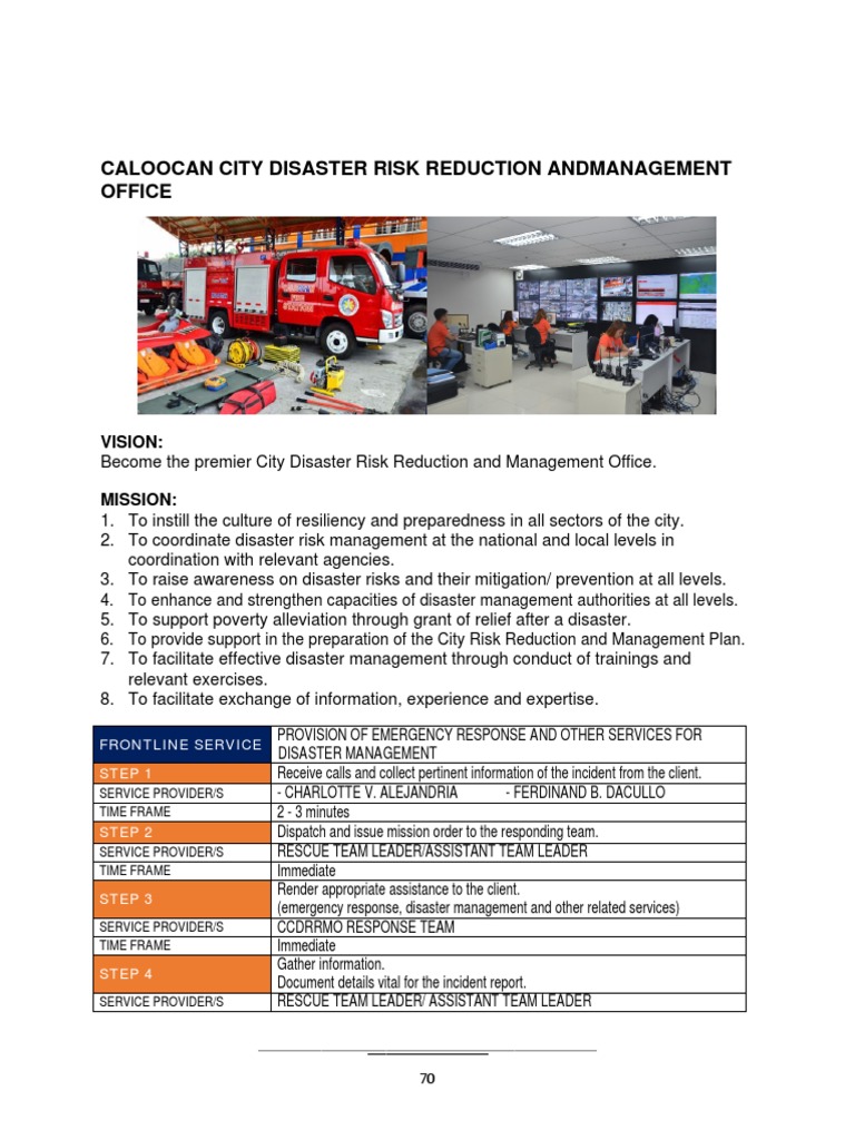 Caloocan City Disaster Management Services | PDF | Emergency Management ...