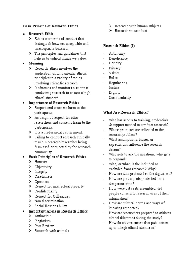 04. Basic Principle of Research Ethics | PDF | Informed Consent | Privacy