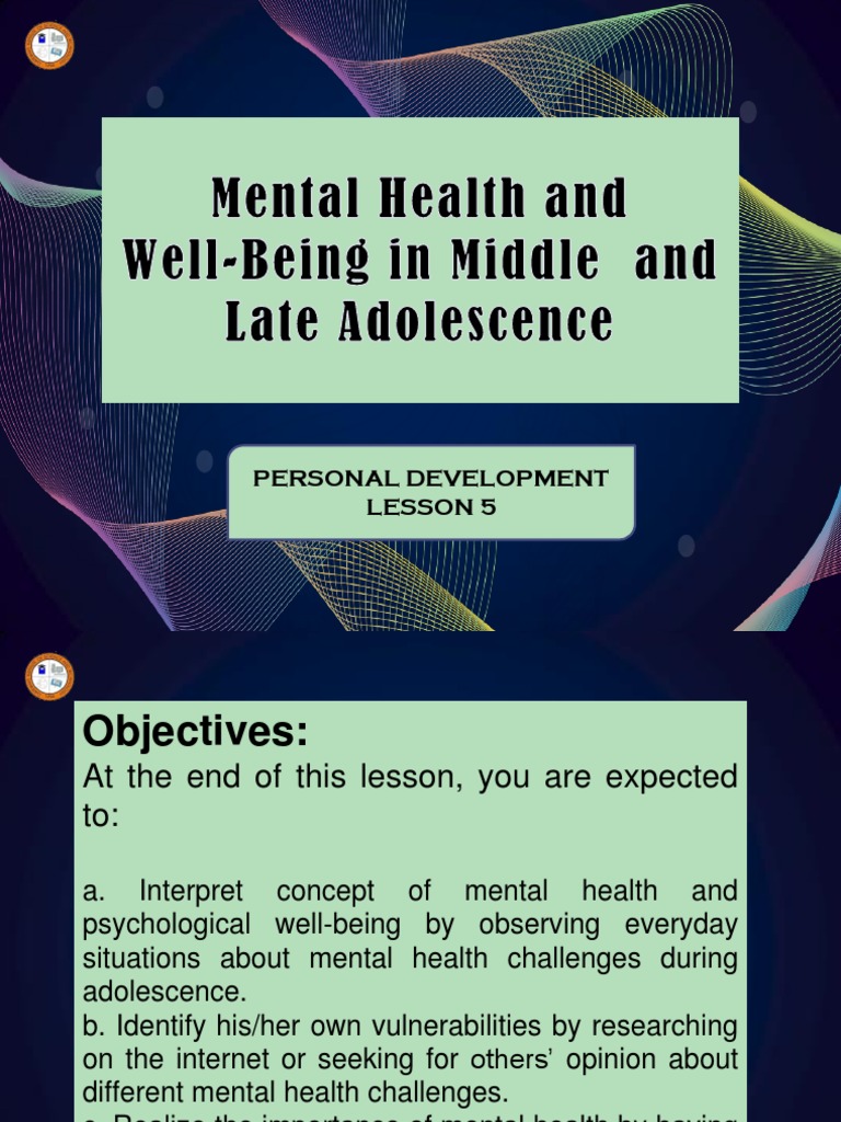 PerDev Week 5 PPT Final2-1 | PDF | Mental Health | Mental Disorder