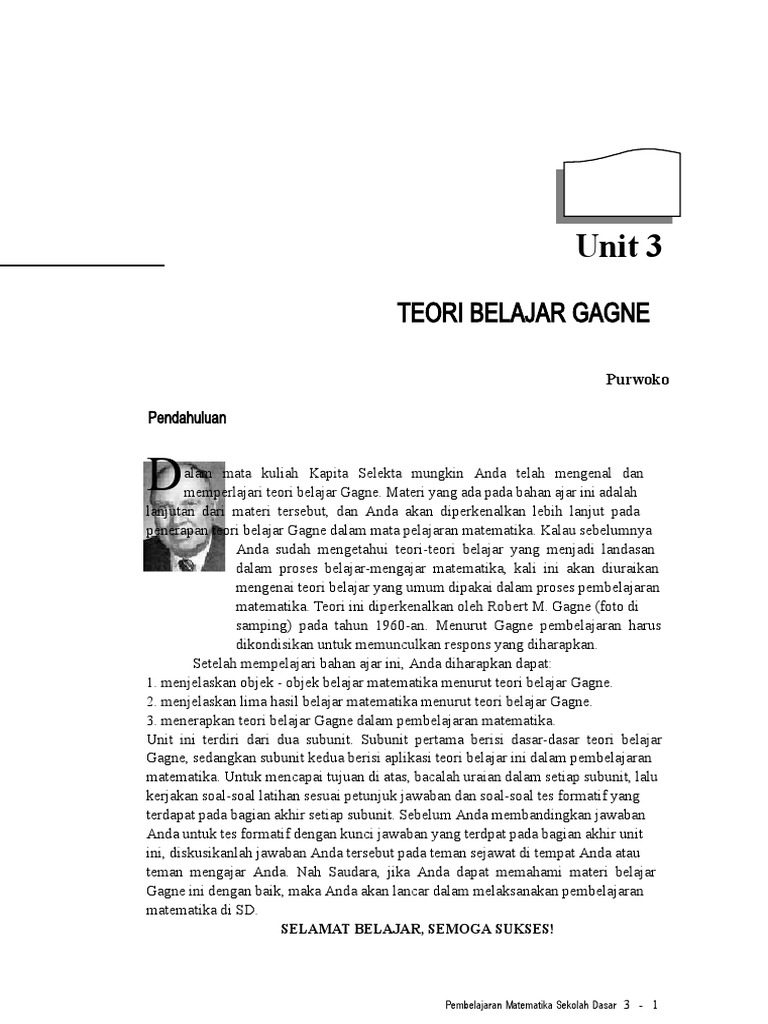 Contoh Teori Gagne | PDF