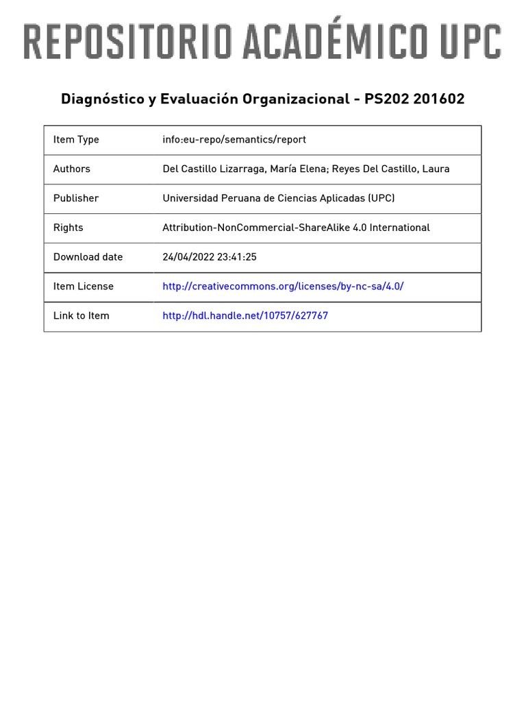 PS202 Diagnostico y Evaluacion Organizacional 201602 | PDF | Psicología ...