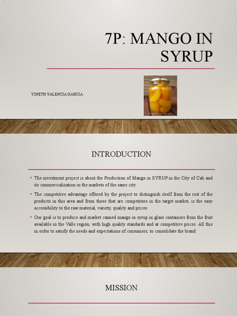 7P Mango El Almibar | PDF | Mango | Profit (Economics)