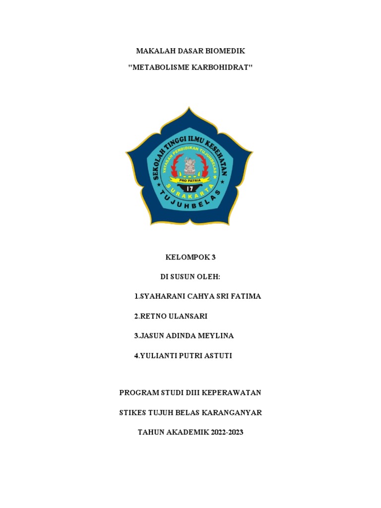 Makalah Metabolisme Kelompok 3 - d3 Kep | PDF | Sains & Matematika