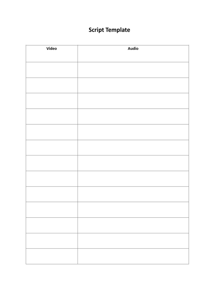 AV Script Template | PDF