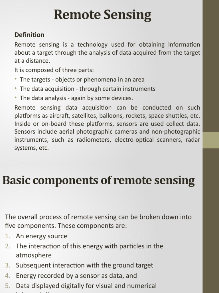 Unit-5 Remote Sensing | PDF | Remote Sensing | Electromagnetic Radiation