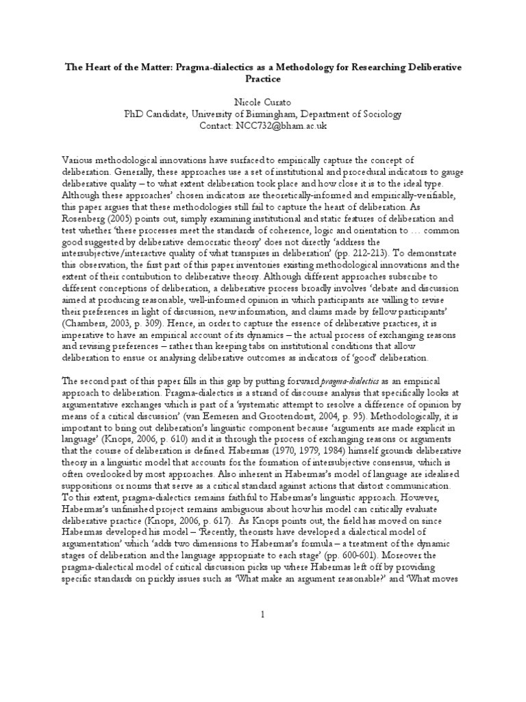 Pragma Dialectics Curato Pdf Logic Semiotics