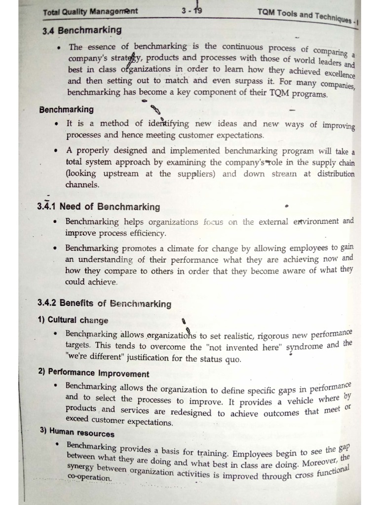 TQM Bench Marking | PDF