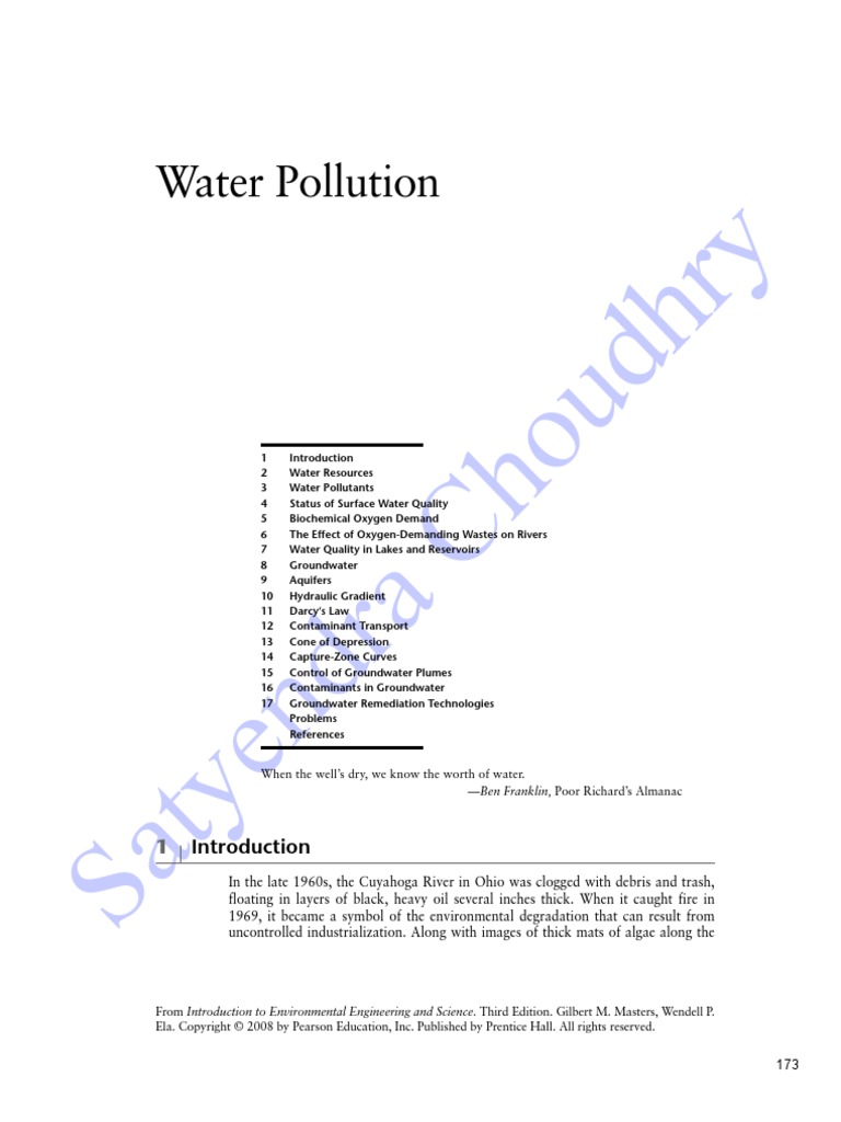 5 - Masters, Gilbert M. (Water Pollution) | PDF | Water ...