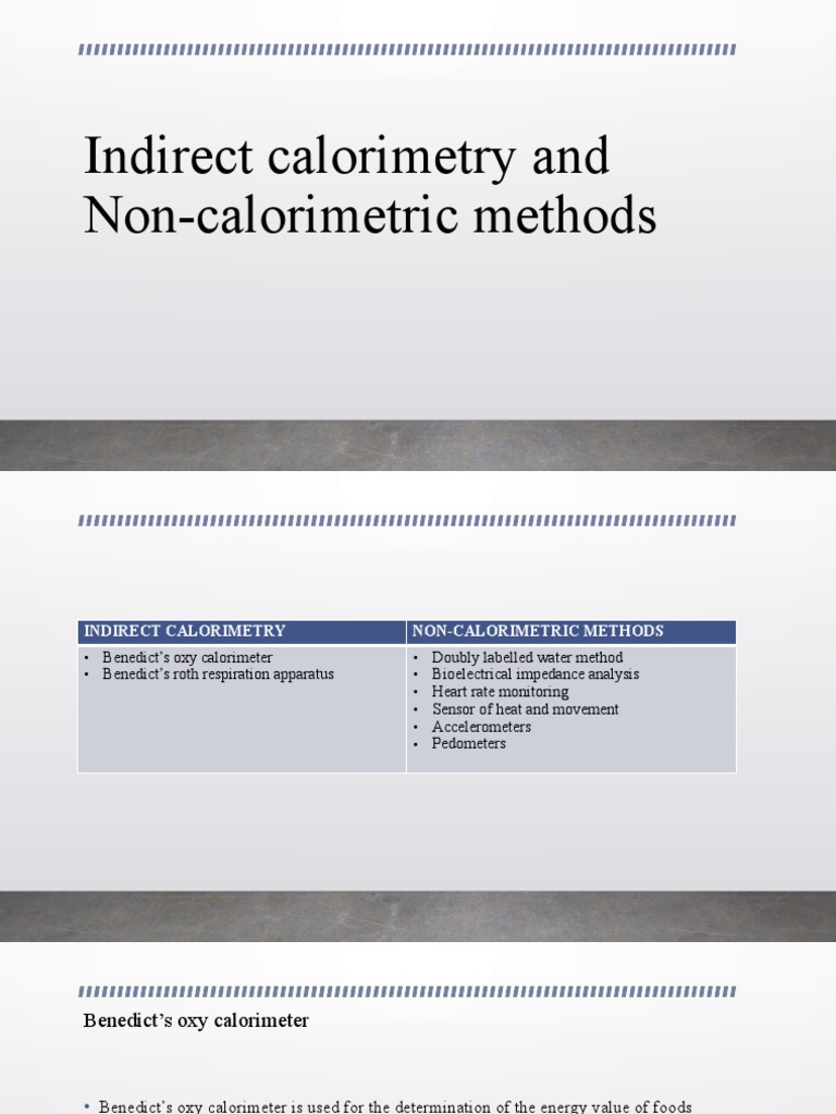 Indirect and Non-Calorimetric Methods | PDF | Accelerometer | Physical Sciences