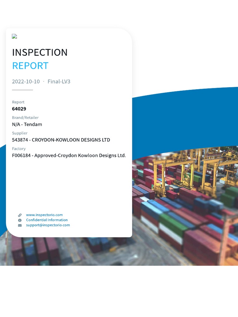 Final Inspection Report of 5NJ075 | PDF | Business Process | Freight ...