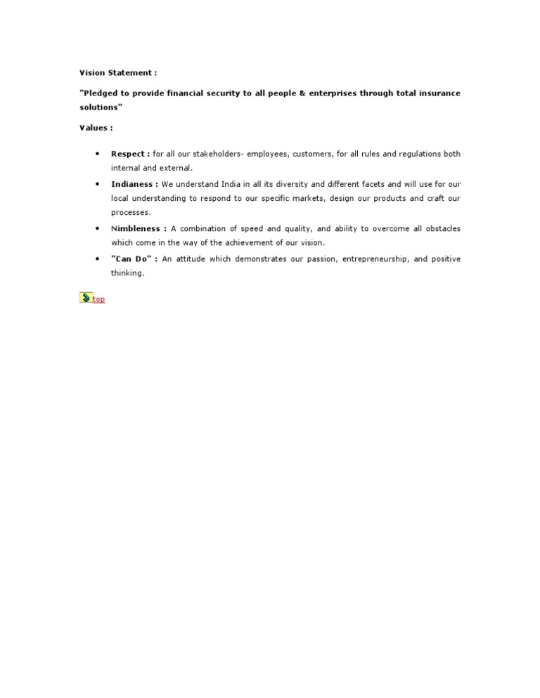 Vision Statement Pdf