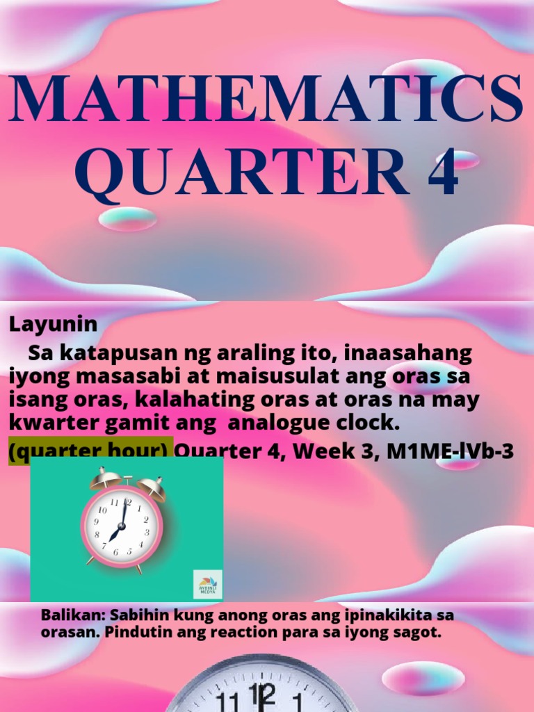 Mathematics Quarter 4 | PDF