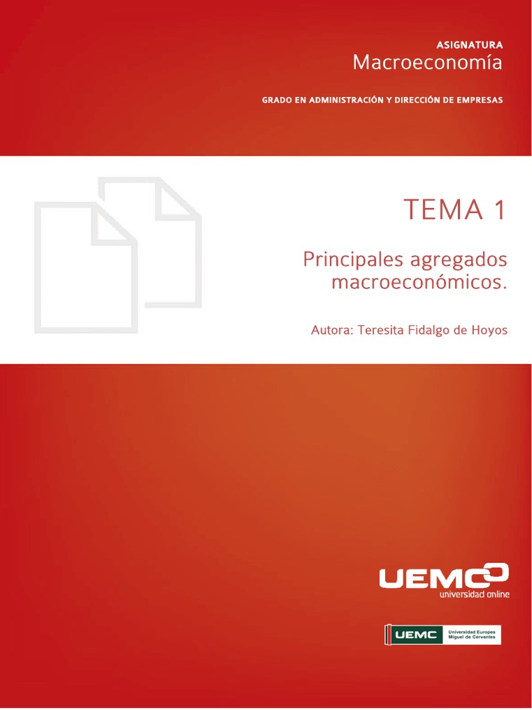 Tema 1 Principales Agregados Macroeconomicos | PDF | Macroeconómica | Moneda