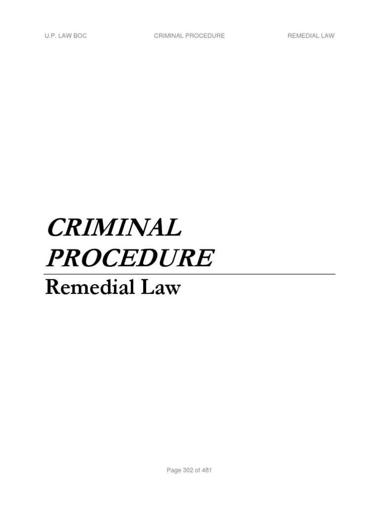Criminal Procedure - Reviewer - UP Law | Download Free PDF | Prosecutor ...