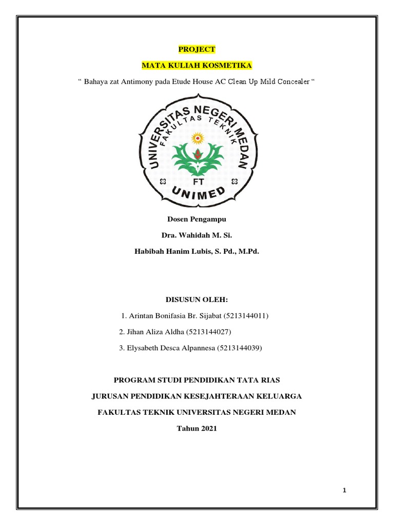 Bahaya Zat Antimony Pada Etude House AC Clean Up Mild Concealer " | PDF ...