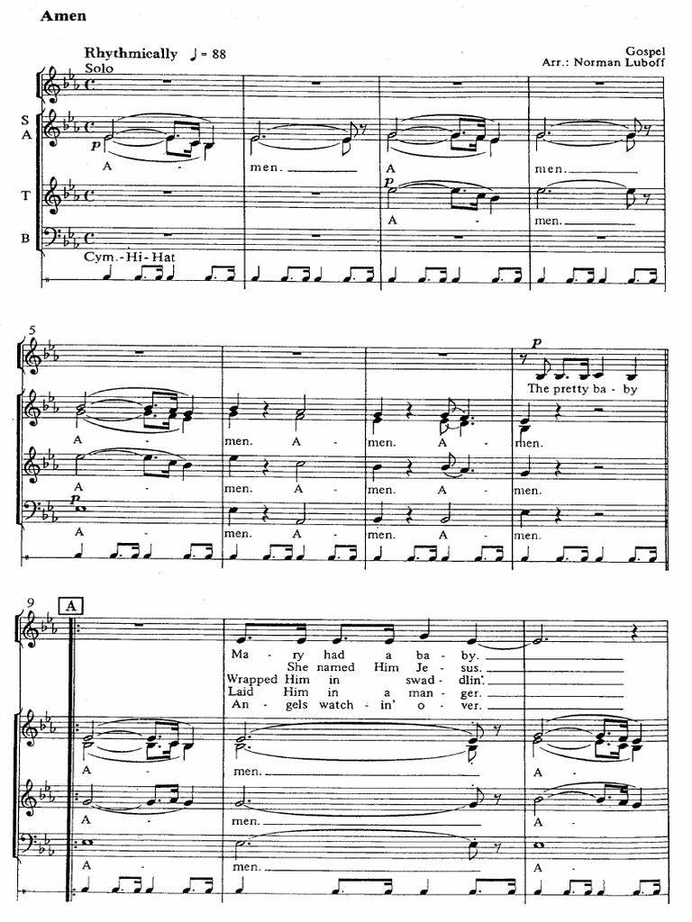 Amen Gospel Arr Norman Luboff Pdf