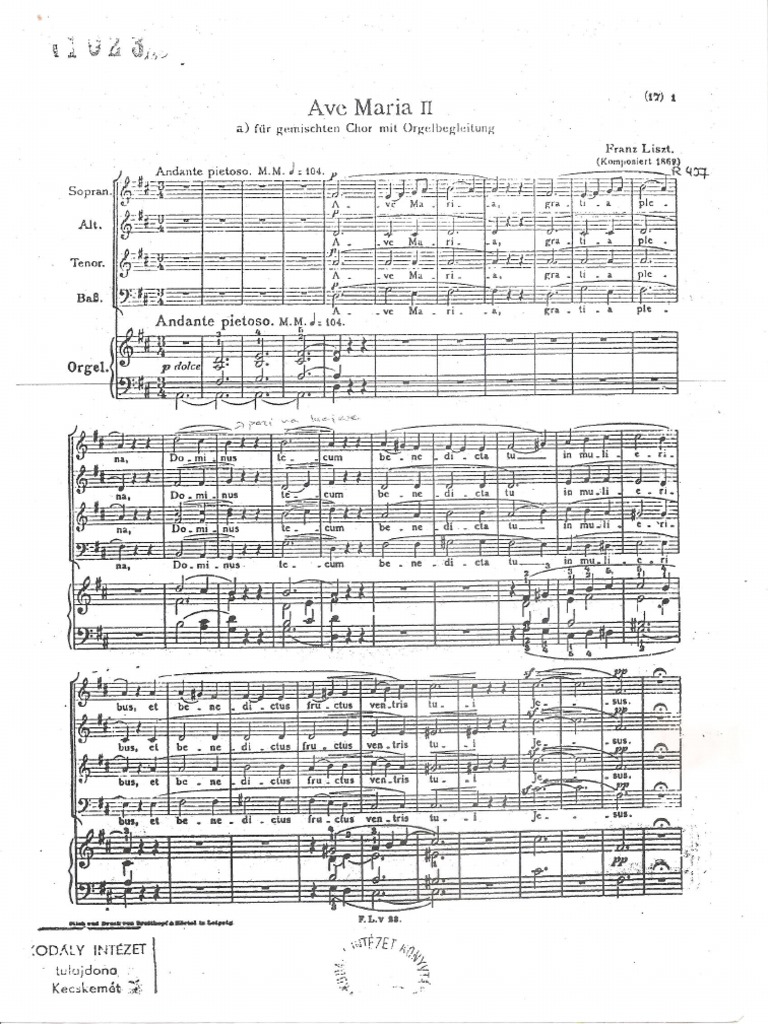 Ave Maria - Franz Liszt | PDF