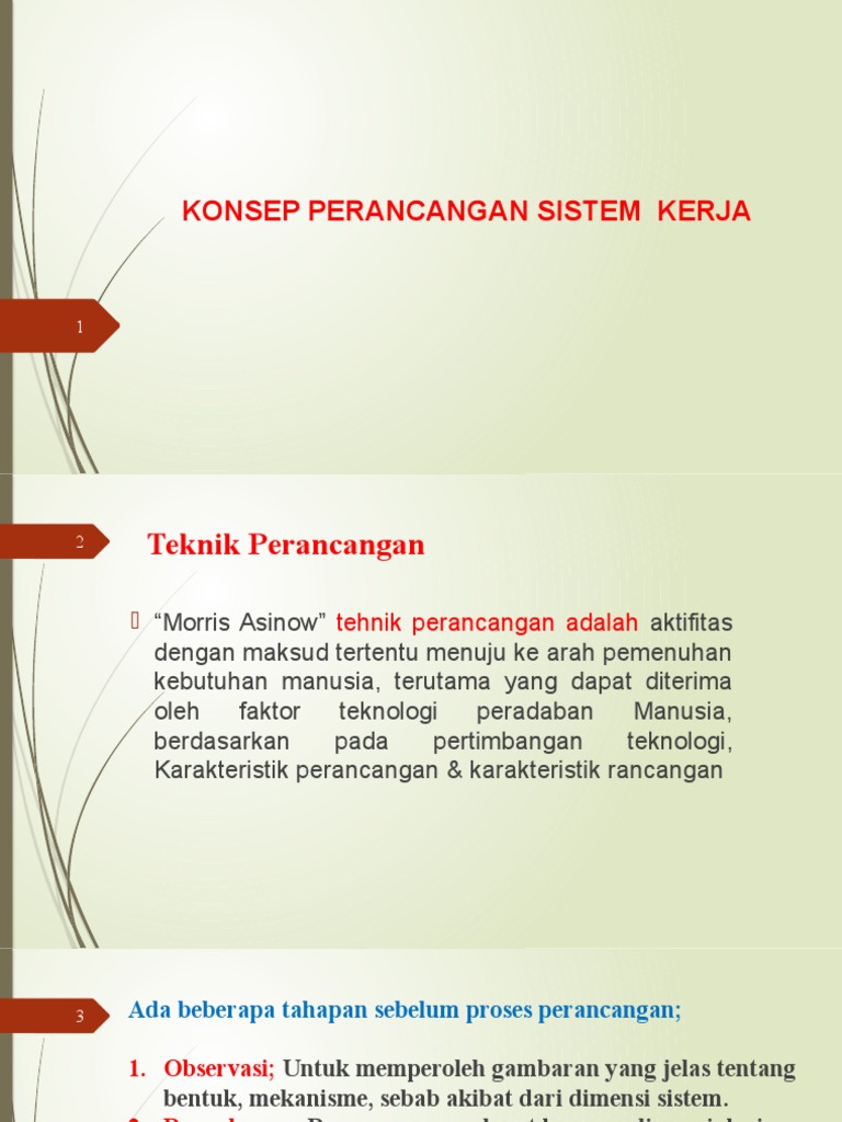 Konsep Perancangan Sistem Kerja | PDF | Komputer