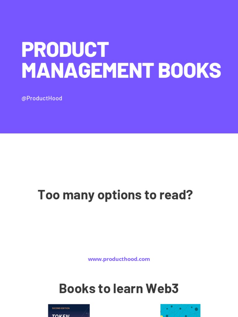 Product Management Books: @producthood | PDF