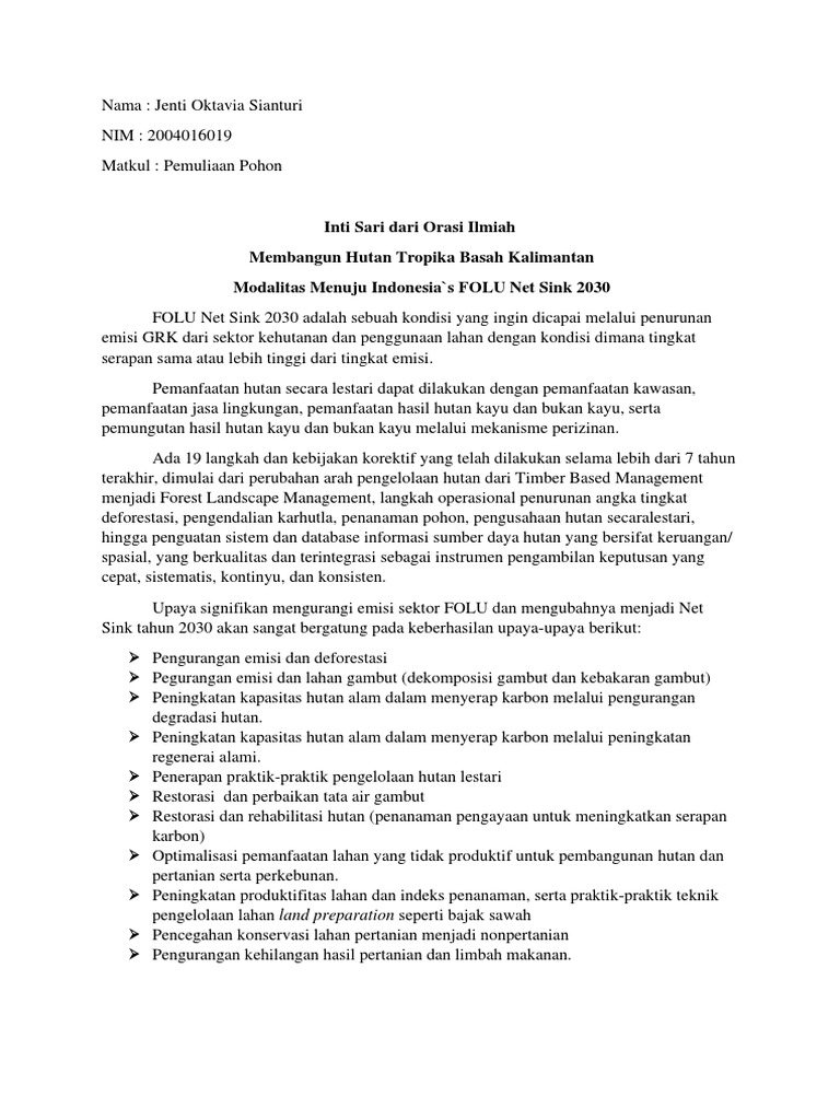 Tugas Pemuliaan Pohon Jenti Oktavia Sianturi) | PDF