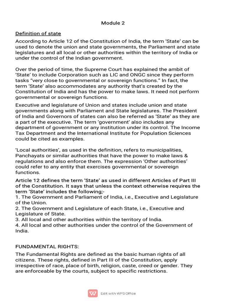Module 2 Constitution of India | PDF