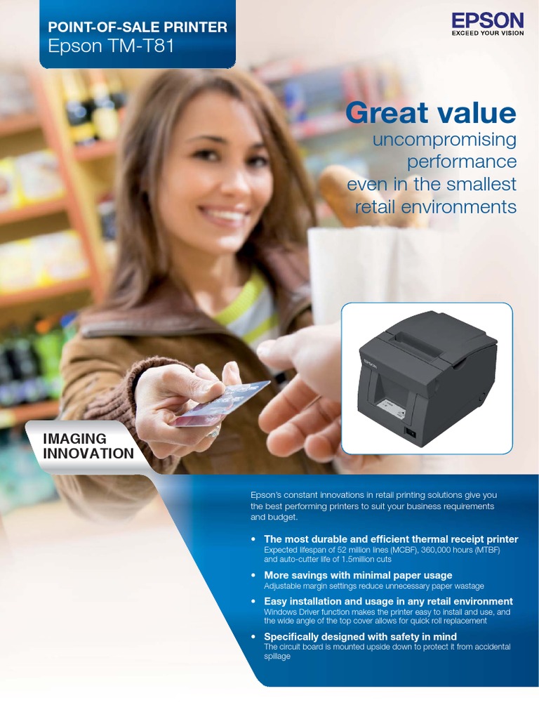 Great Value: Epson TM-T81 | PDF | Printer (Computing) | Computer Science