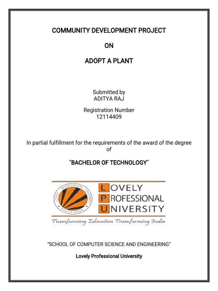 Community Development Project | PDF