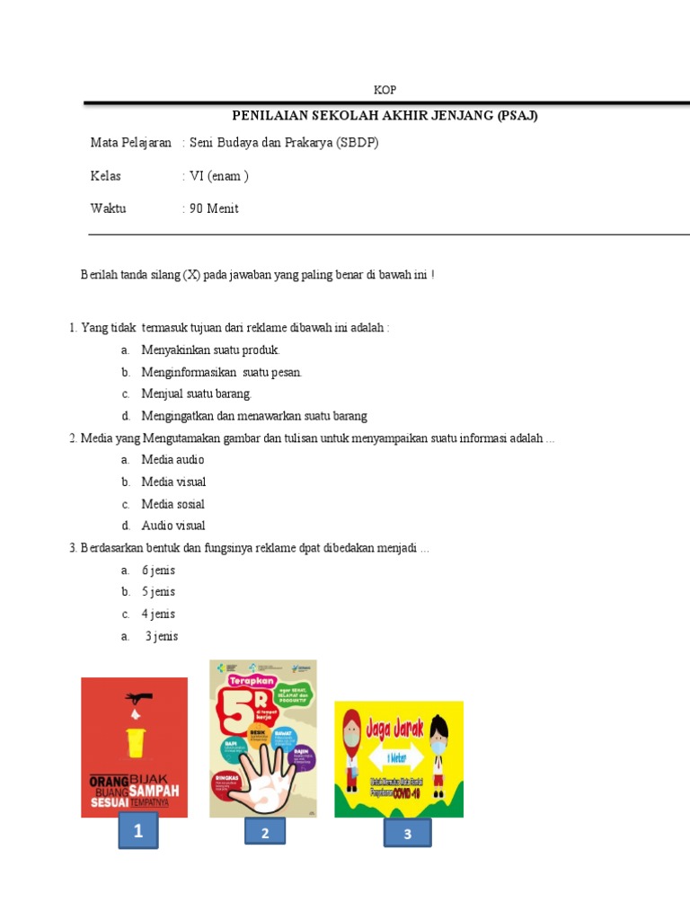 Soal SPDP Kelas 6 | PDF
