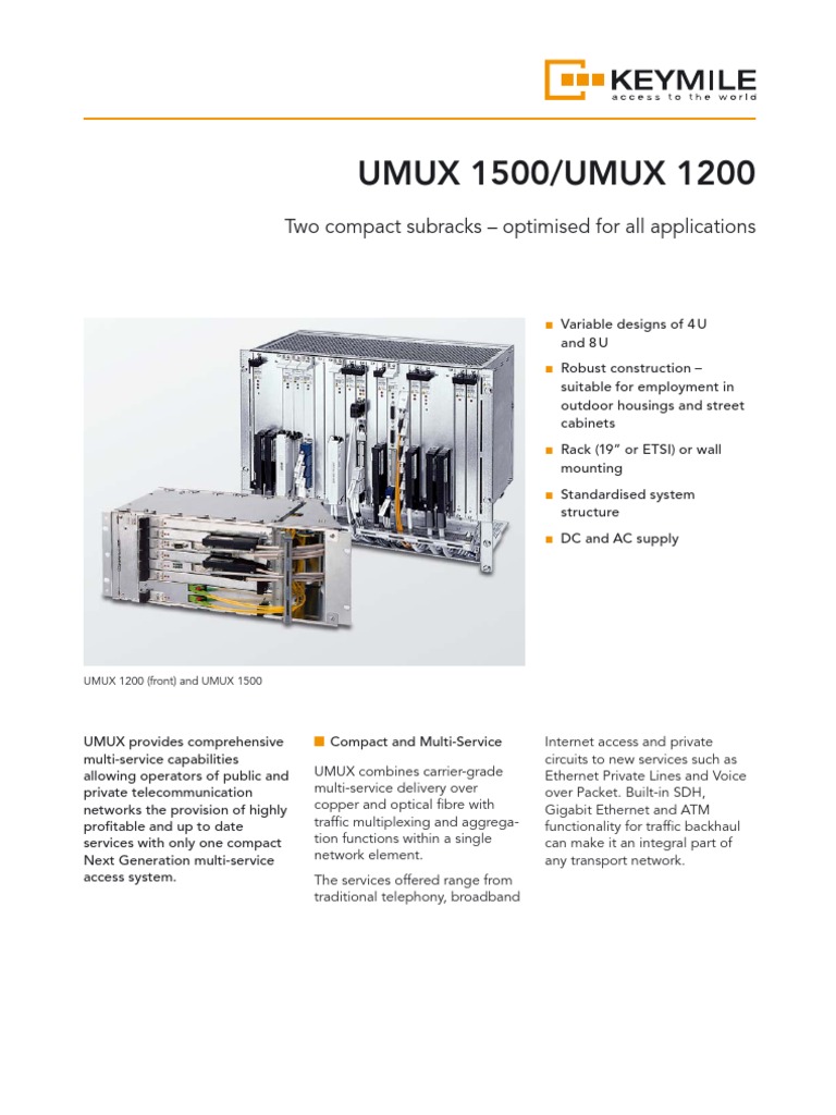 Umux 1500 1200 e | PDF | Internet Access | Computer Network