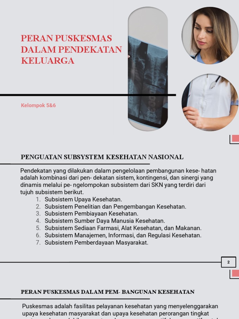 Peran Puskesmas Dalam Pendekatan Keluarga: Kelompok 5&6 | PDF