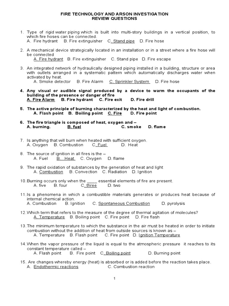 Q&a On Fire Tech and Arson Inv | PDF